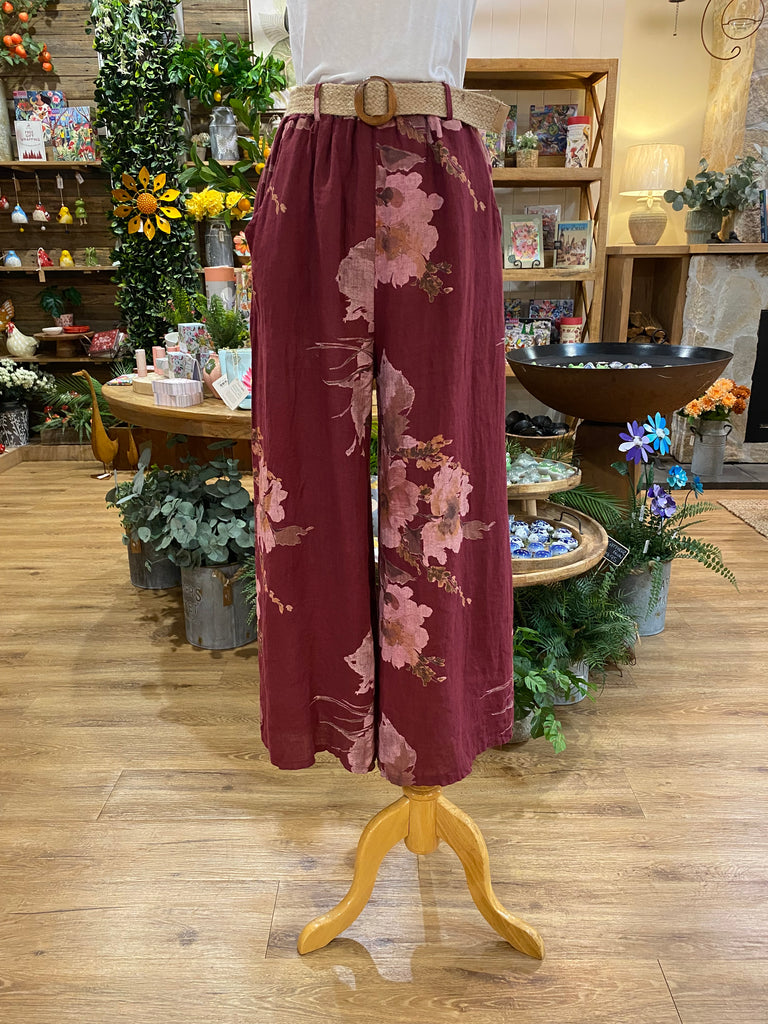 PANT: Lotita-Print w/elastic waist & belt – Journeybright